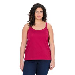 Ulla Popken Strick-Top in dunkle himbeere | Gr.: 50-52