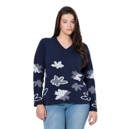 Ulla Popken Pullover in marine | Gr.: 42-44