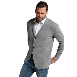 JP1880 Strickjacke in grau melange | Gr.: 6XL