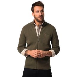 JP1880 Strickjacke in tannengr&uuml;n | Gr.: 7XL