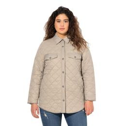 Ulla Popken Steppjacke in mittelgrau | Gr.: 46-48