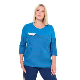 Ulla Popken Longsleeve in pazifikblau | Gr.: 54-56