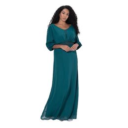 Ulla Popken Midikleid in petrolgr&uuml;n | Gr.: 48 - Normalgr&ouml;&szlig;e