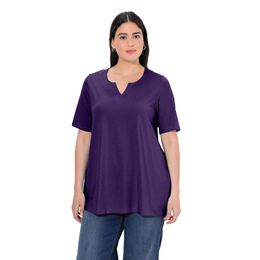 Ulla Popken Shirt in tiefes violett | Gr.: 42-44