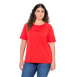 Ulla Popken Shirt in neon rot | Gr.: 62/64