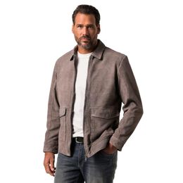 JP1880 Lederjacke in grau | Gr.: 5XL
