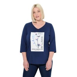 Ulla Popken Shirt in tintenblau | Gr.: 62-64