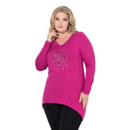 MIAMODA Shirt in dunkles malve | Gr.: 50