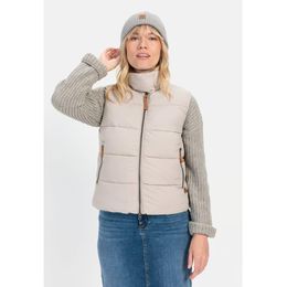 Camel Active Steppweste aus recyceltem Polyester in Beige-Braun | Gr.: 42