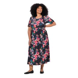 Ulla Popken Kleid in schwarz | Gr.: 66-68