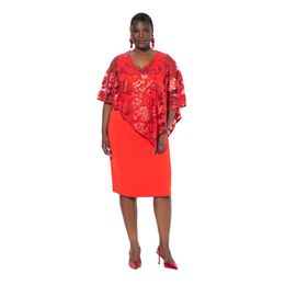 Ulla Popken Abendkleid in hellrot | Gr.: 46-48