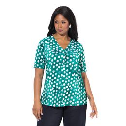 Ulla Popken Shirt in gr&uuml;nblau | Gr.: 54-56