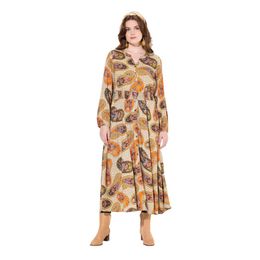 Ulla Popken Kleid in gold matt | Gr.: 54-56