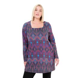 Ulla Popken Longshirt in dunkle beere | Gr.: 42-44
