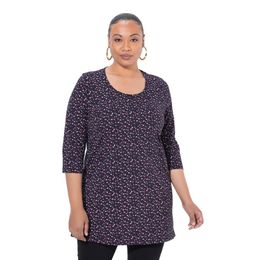 Ulla Popken Longshirt in schwarz | Gr.: 58-60