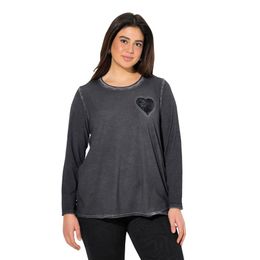 Ulla Popken Shirt in asphalt | Gr.: 58-60