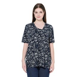 Ulla Popken Shirt in marine | Gr.: 58-60