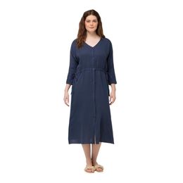 Ulla Popken Midikleid in tintenblau | Gr.: 50-52