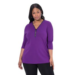 Ulla Popken Shirt in dunkle lilie | Gr.: 46-48