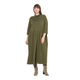 Ulla Popken Midikleid in oliv | Gr.: 54-56