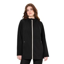Ulla Popken Softshelljacke in schwarz | Gr.: 50-52