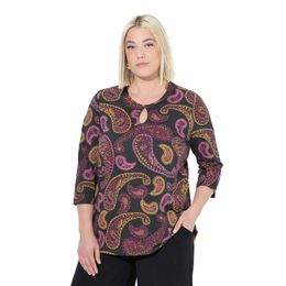 Ulla Popken Longshirt in schwarz | Gr.: 50-52
