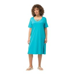 Ulla Popken Midikleid in tiefes aqua | Gr.: 42-44