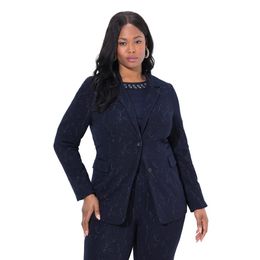 Ulla Popken Blazer in dunkles marine | Gr.: 48 - Normalgr&ouml;&szlig;e