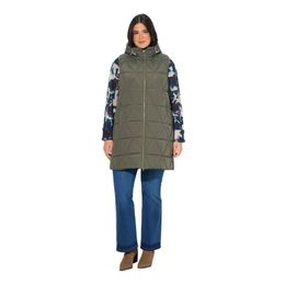 Ulla Popken Long-Weste in olivgrau | Gr.: 46-48