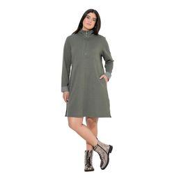 Ulla Popken Midikleid in olivgrau | Gr.: 46-48