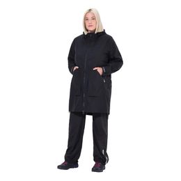 Ulla Popken Mantel in schwarz | Gr.: 46-48