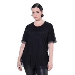 Ulla Popken Shirt in schwarz | Gr.: 50-52