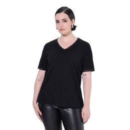 Ulla Popken Shirt in schwarz | Gr.: 46-48