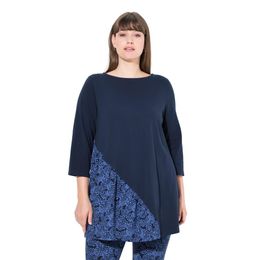 Ulla Popken Longshirt in marine | Gr.: 50-52