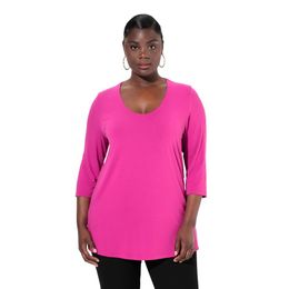 Ulla Popken Shirt in magenta | Gr.: 54-56
