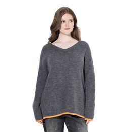 Ulla Popken Pullover in graphitgrau | Gr.: 50-52