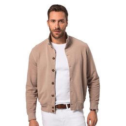 JP1880 Sweatjacke in braun grau | Gr.: 7XL