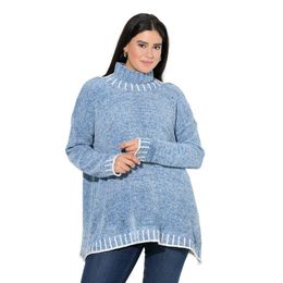 Ulla Popken Pullover in taubenblau | Gr.: 50-52