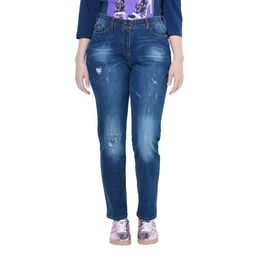 Ulla Popken Jeans in blue denim | Gr.: 54 - Normalgr&ouml;&szlig;e