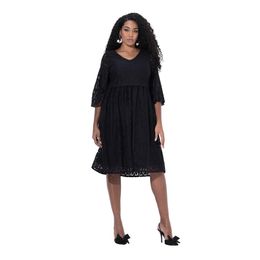 Ulla Popken Midikleid in schwarz | Gr.: 48 - Normalgr&ouml;&szlig;e