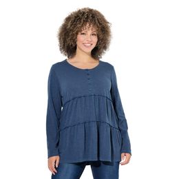 Ulla Popken Longsleeve in tintenblau | Gr.: 46-48