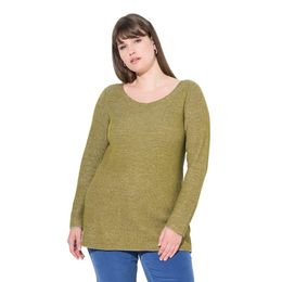 Ulla Popken Pullover in blattgr&uuml;n | Gr.: 50-52