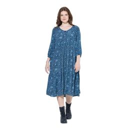 Ulla Popken Midikleid in tintenblau | Gr.: 46-48