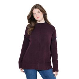Ulla Popken Pullover in dunkel weinrot | Gr.: 50-52