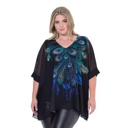 MIAMODA Bluse in schwarz | Gr.: 50-52
