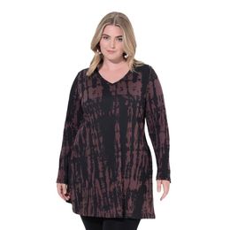 Ulla Popken Longshirt in espresso | Gr.: 62/64