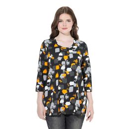 Ulla Popken Shirt in schwarz | Gr.: 50-52