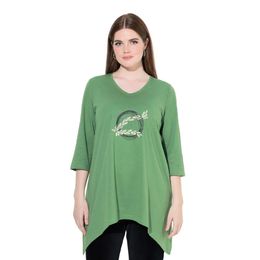 Ulla Popken Longshirt in moosgr&uuml;n | Gr.: 42-44