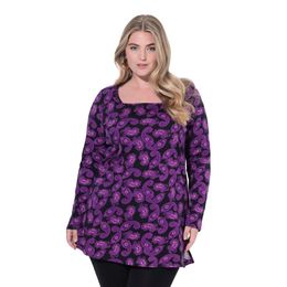 Ulla Popken Longshirt in violett | Gr.: 54-56