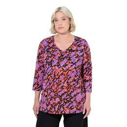 Ulla Popken Longshirt in schwarz | Gr.: 50-52